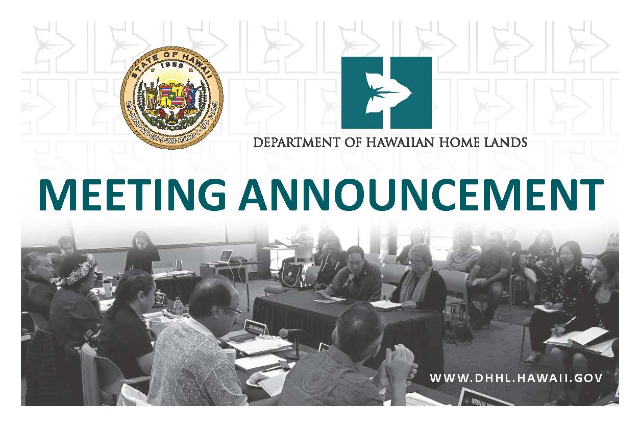 Department of Hawaiian Home Lands | HHC Regular Meeting – Maui (Nov. 2019)