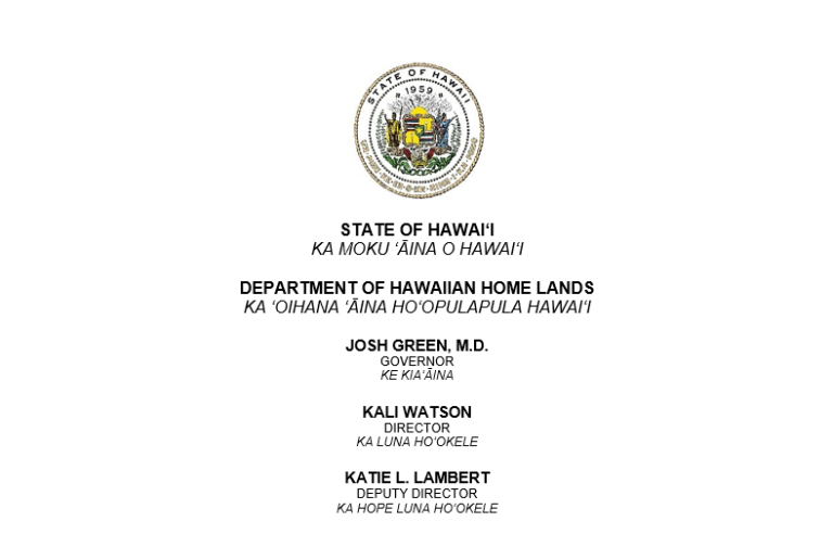 Department of Hawaiian Home Lands | DHHL APPLICANTS, LESSEES ENCOURAGED ...